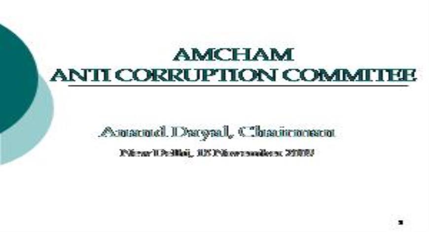 Free Download Amcham anti corruption committee PowerPoint Presentation ...