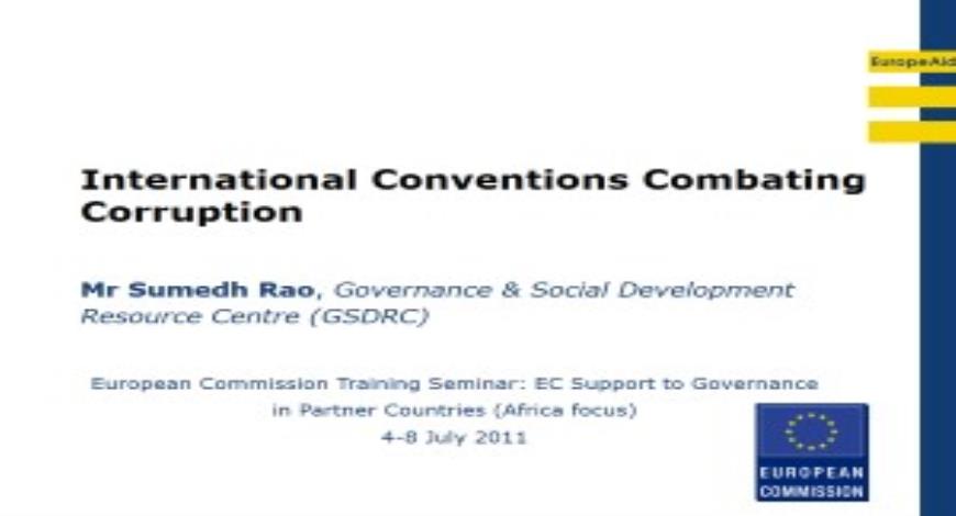 Free Download International Conventions Combating Corruption PowerPoint ...