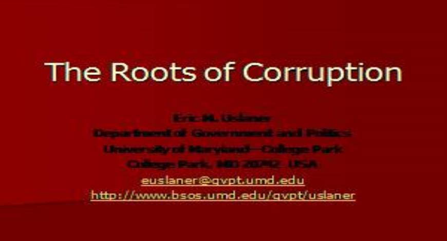 Free Download The Roots of Corruption PowerPoint Presentation Slides